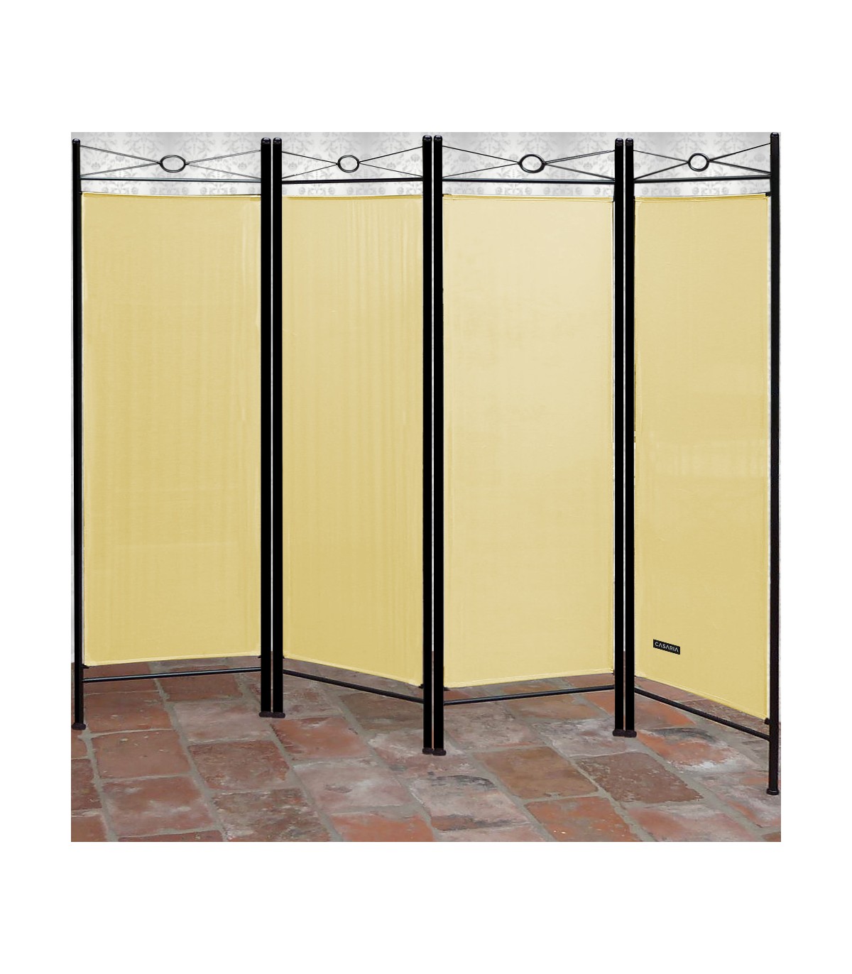 Paravan despartitor de camera, Crem, 180 x 163 cm