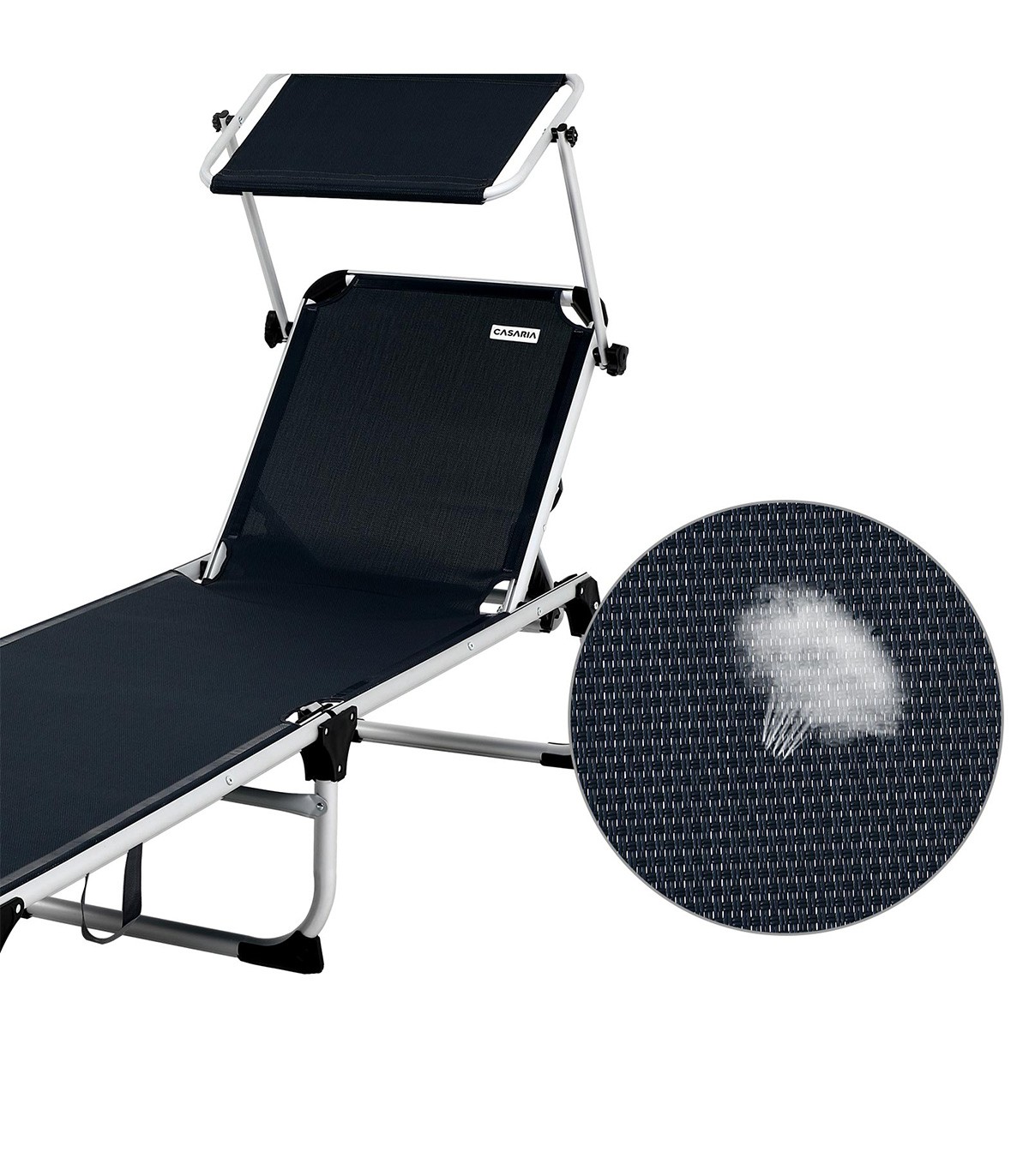 Sezlong cu baldachin reglabil Malta, Antracit