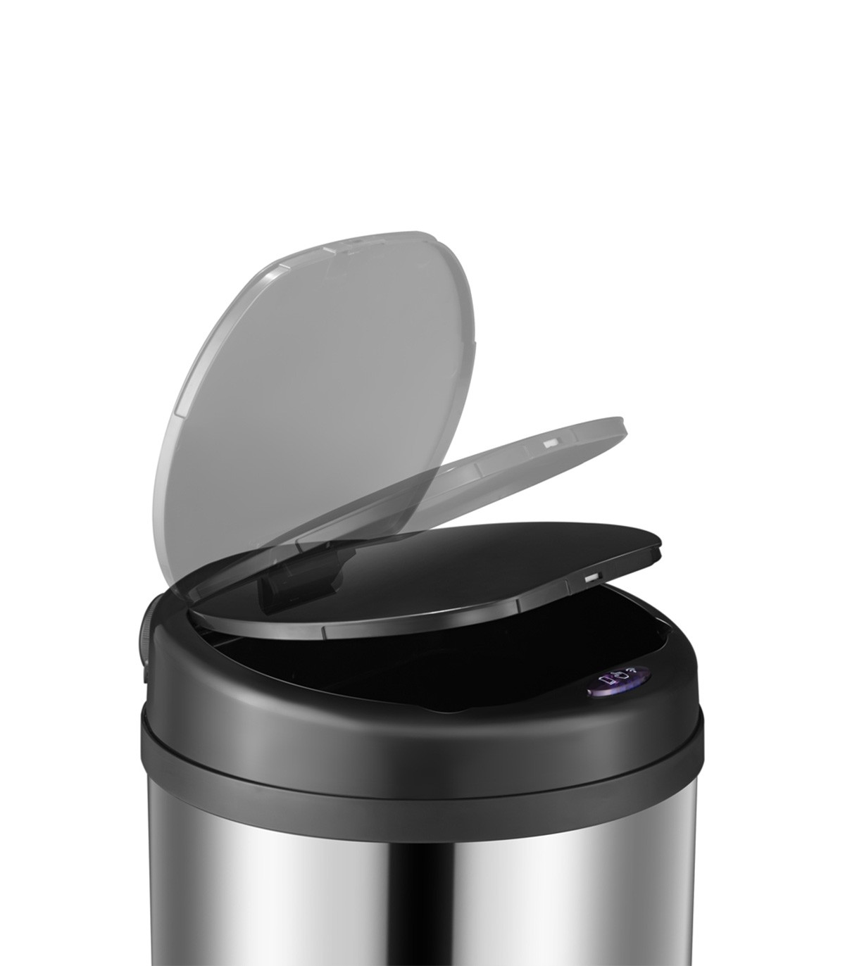 Cos gunoi cu senzor 40 L, Argintiu, Inox