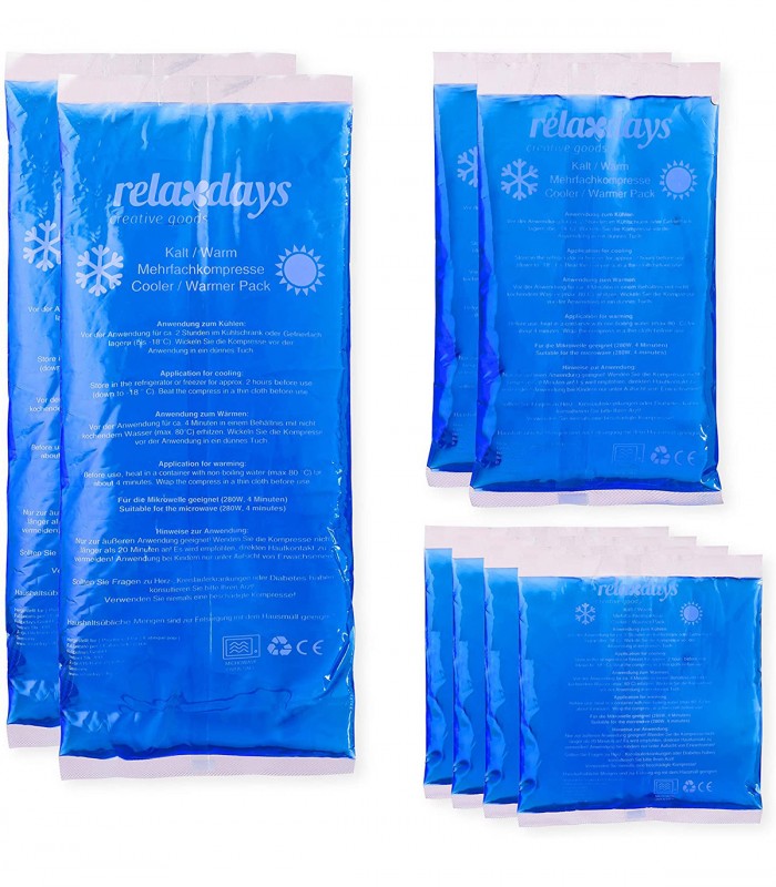 Set 8 x Punga de compresie cu gel pentru ameliorarea durerii