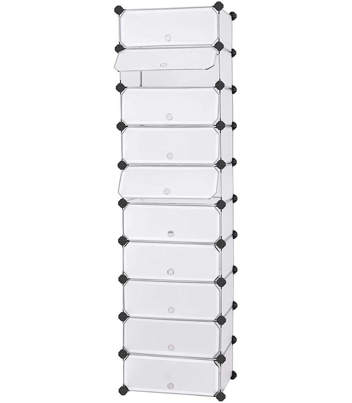Raft modular DIY pentru pantofi, 10 compartimente, 40 x 30 x 17, Plastic