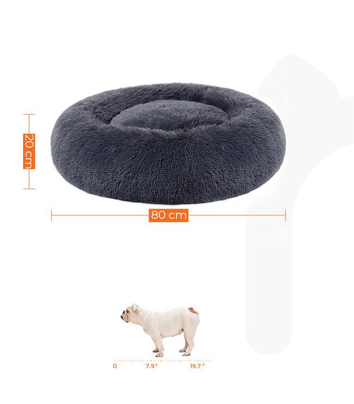 Pat lavabil rotund pentru caini , rotund, antialunecare, diametru 80 cm ...