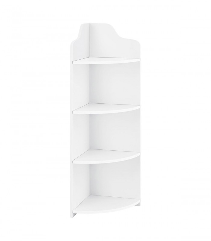 Raft de colt pentru baie, 4 niveluri, 90x28x28cm , PAL alb