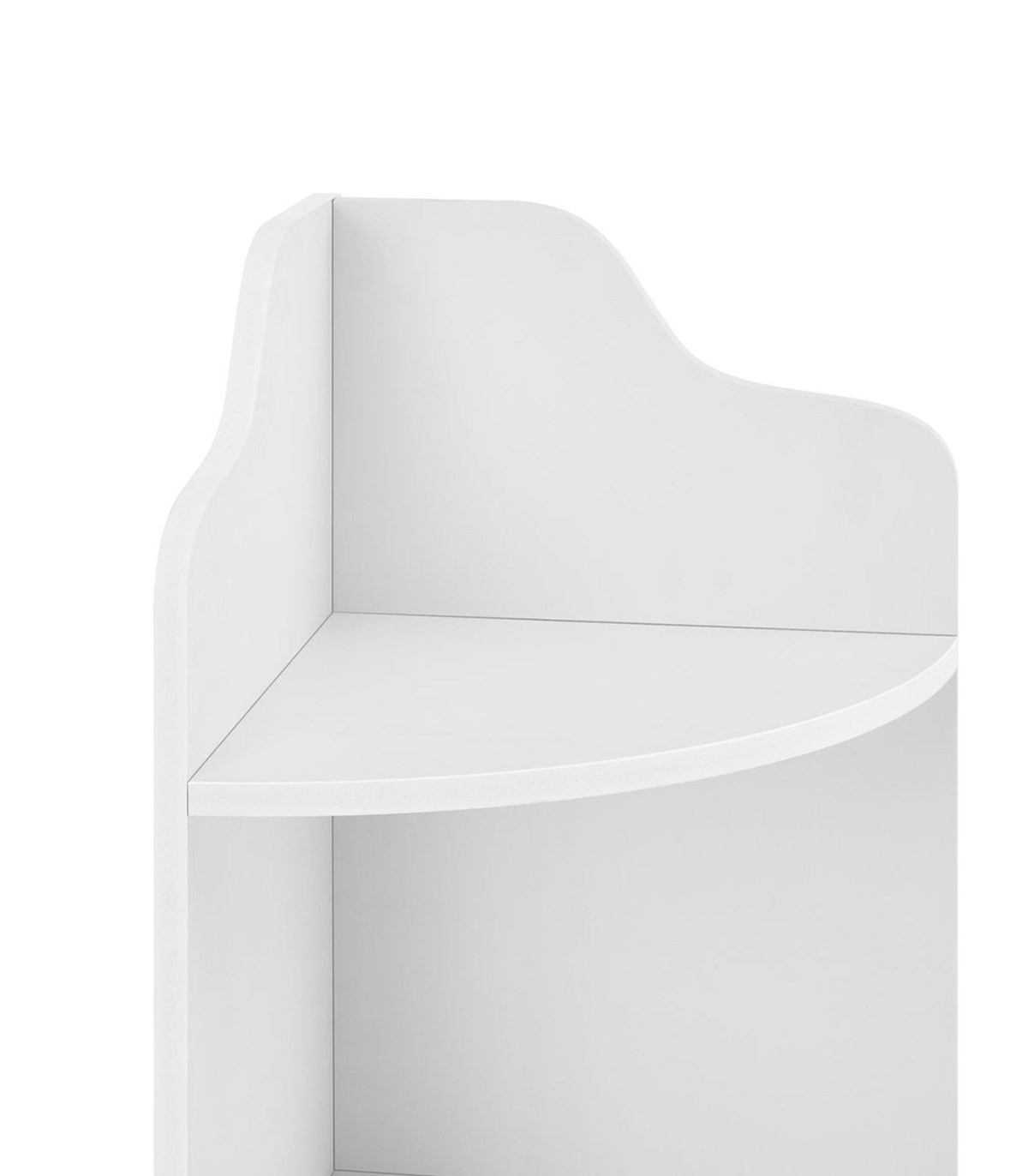 Raft de colt pentru baie, 4 niveluri, 90x28x28cm , PAL alb