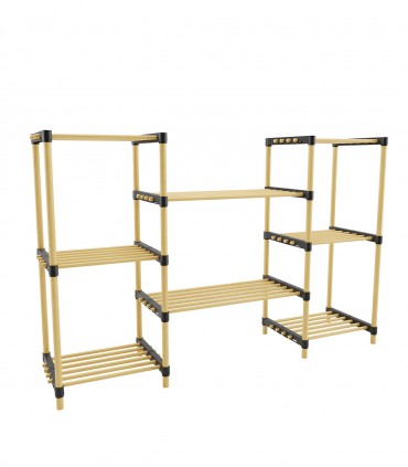 Raft modular pentru ghivece de flori, 8 polite, lemn de pin natur, 116 ...
