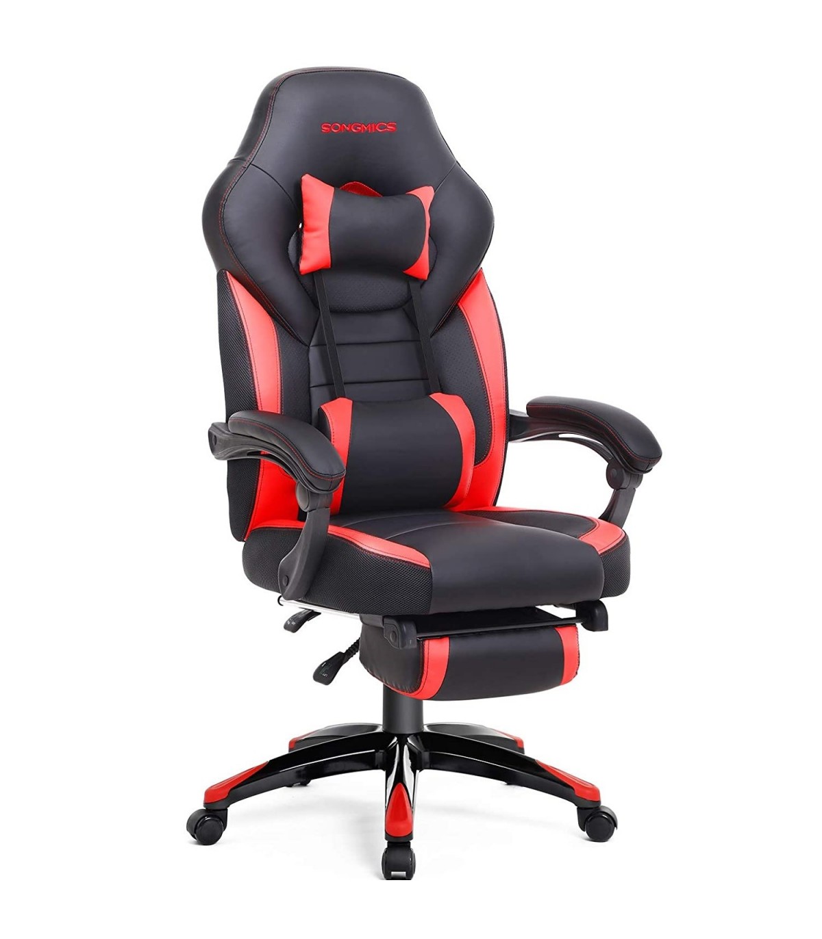 Scaun de gaming, Design ergonomic, Negru+Rosu